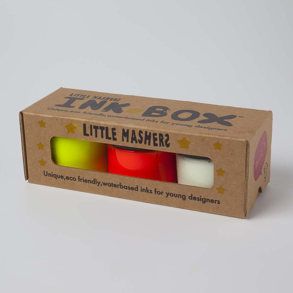 Fabric glow inks | textile paint | eco friendly inks | Little Mashers