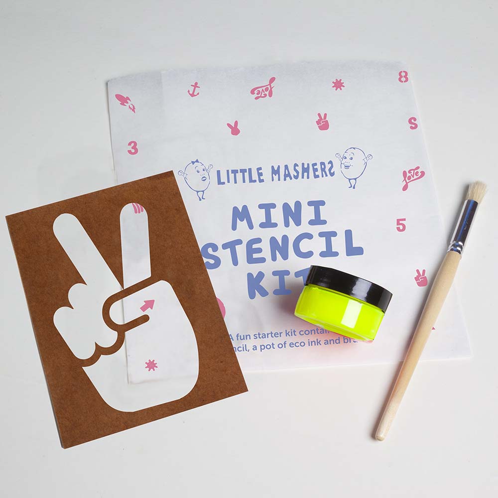 Mini stencil | kit | peace sign | craft gifts | Little Mashers